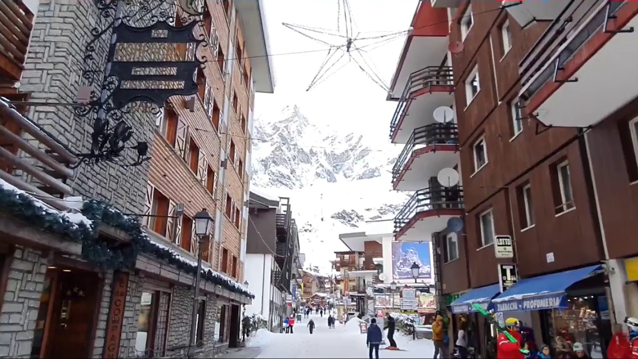 Beautiful Breuil-Cervinia Village - YouTube