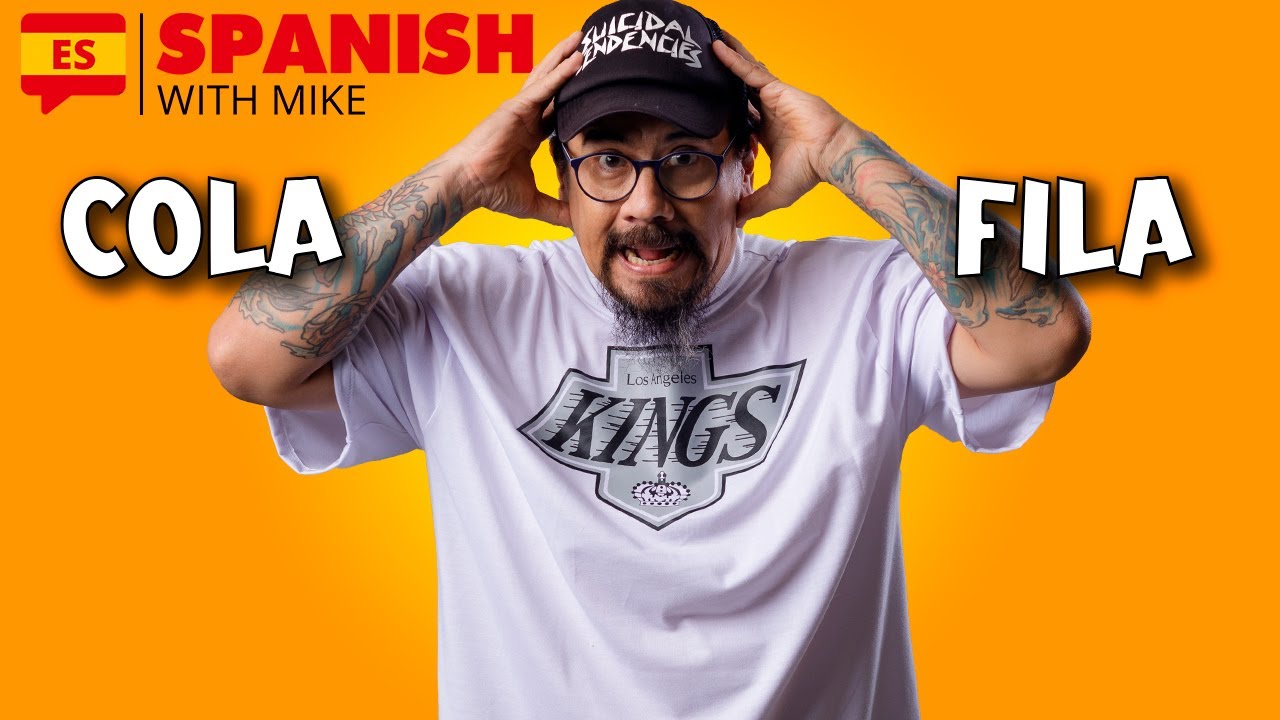 FILA VS COLA - How to use these words in Spanish - YouTube