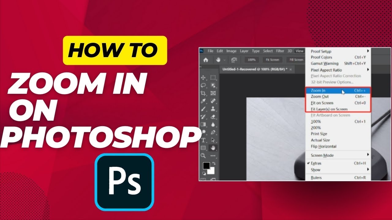 how to zoom in on photoshop - YouTube