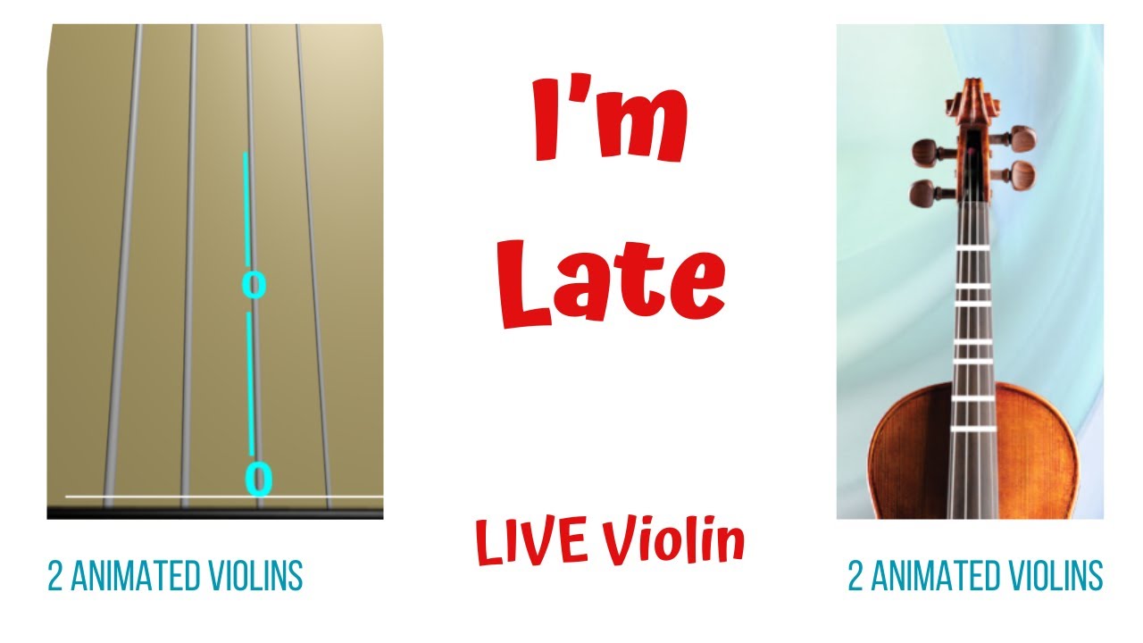 I’M LATE ⏰ from Alice in Wonderland | LIVE Violin Cover | Animated ...