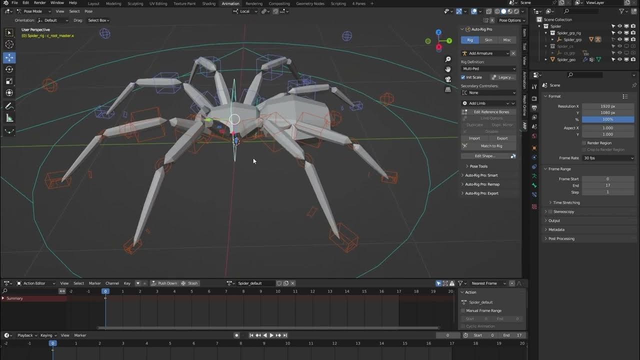 Spider Blender Rig | Auto-Rig Pro: Rig Library - YouTube
