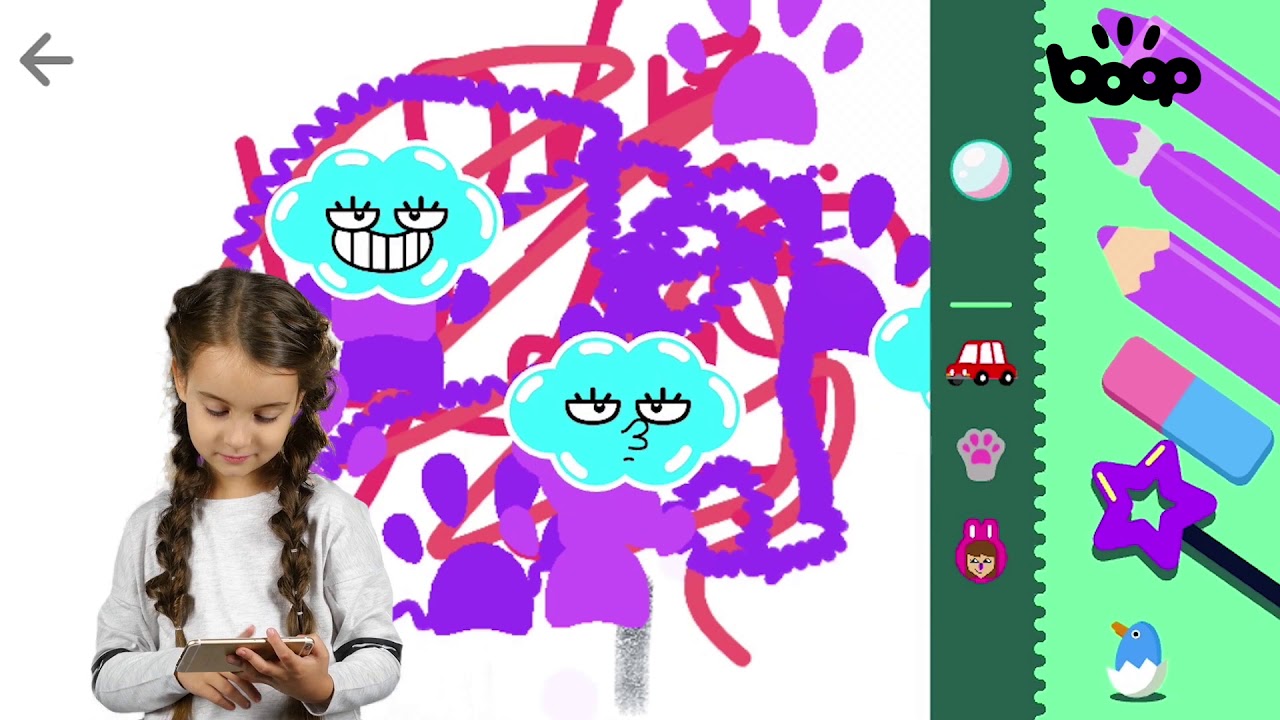 Boop Kids - Gameplay - Girl playing Magic Paint - YouTube