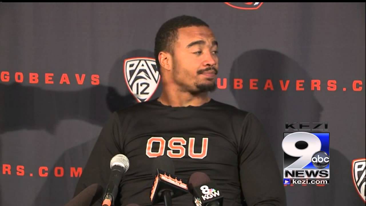 DJ Alexander after Oregon State's 35-27 over #6 Arizona State - YouTube