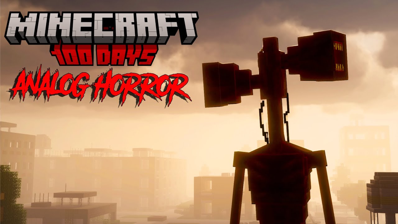 Surviving 100 Days in Minecraft's Analog Horror Zombie Apocalypse - YouTube