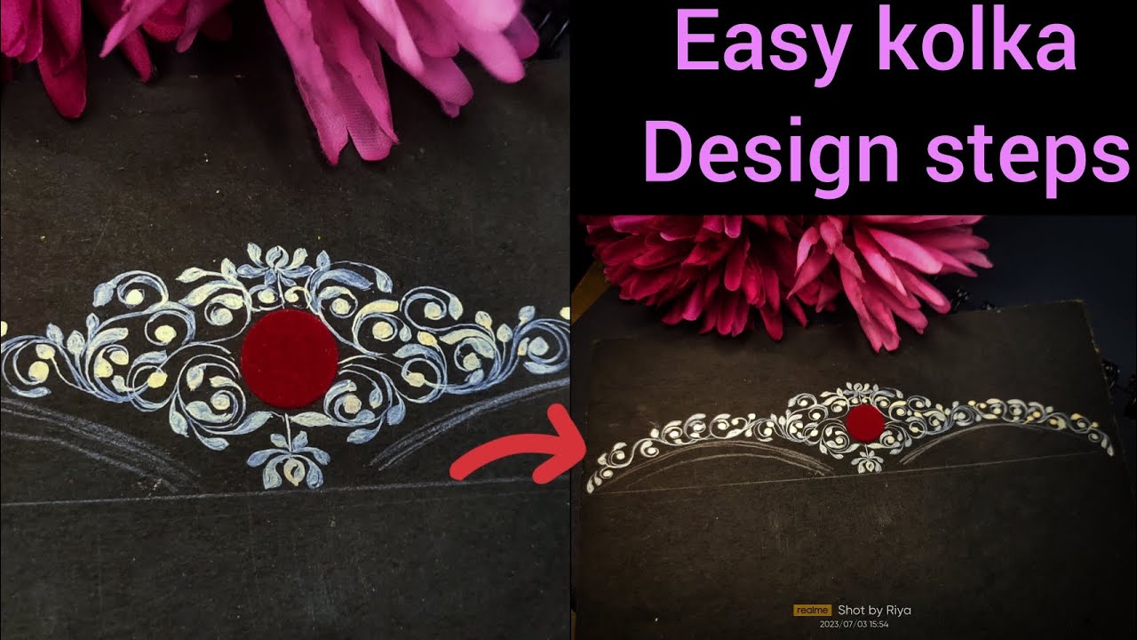 Easy Kolka Design Steps for bridal Kolka 😍😍।। #riyasglamorousmakeup # ...
