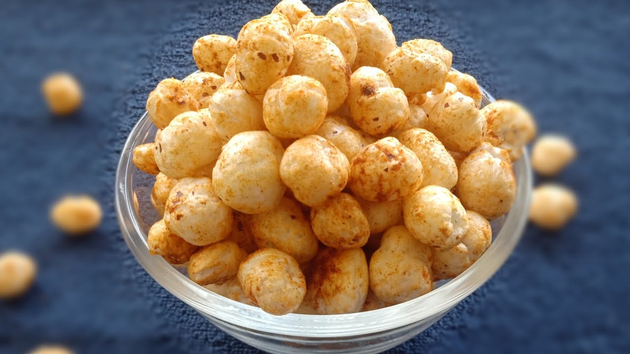 Masala makhana in telugu/వేయించిన మఖానా /healthy snack/ roasted makhana ...