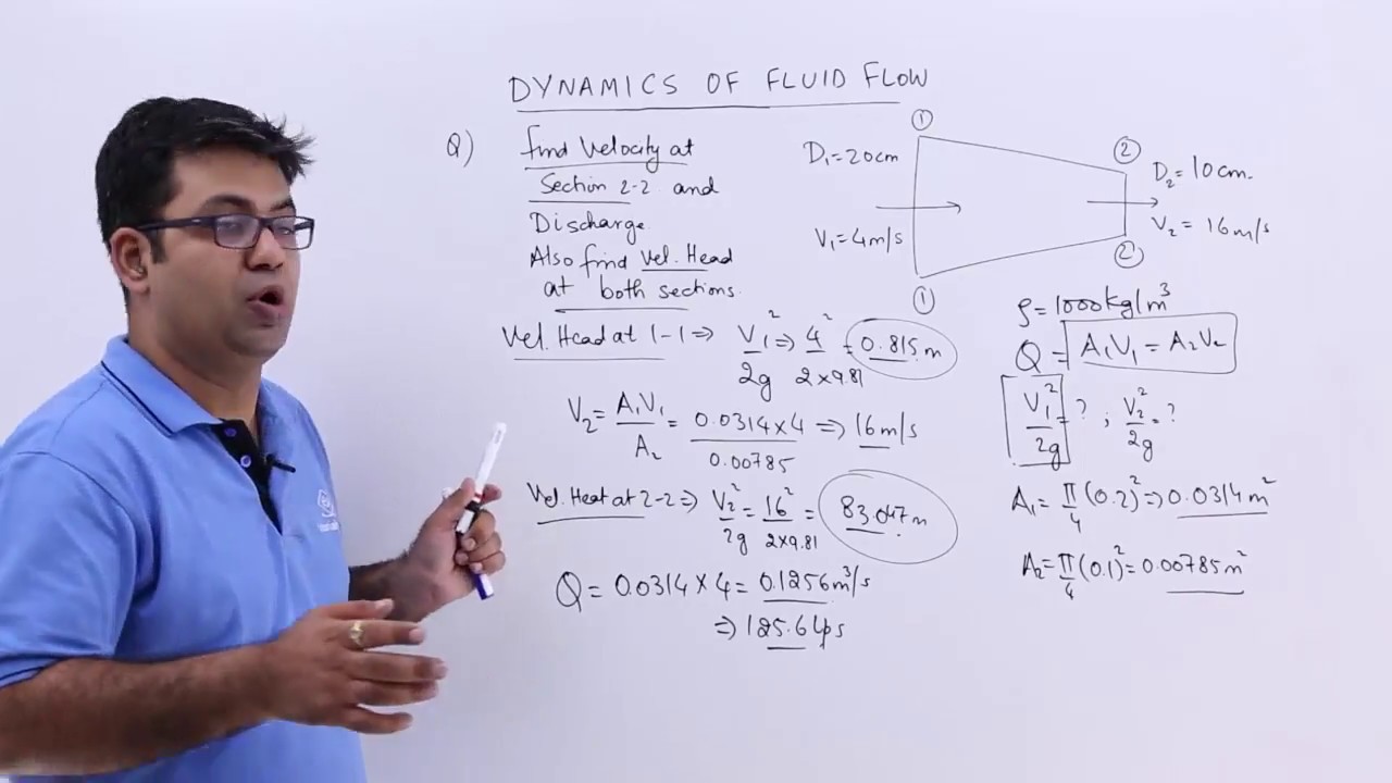 Bernoulli’s Equation Problem 1 - YouTube