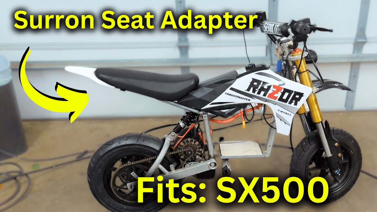Razor SX500 Surron Seat Adapter Install (+ Fairing Brace) - YouTube
