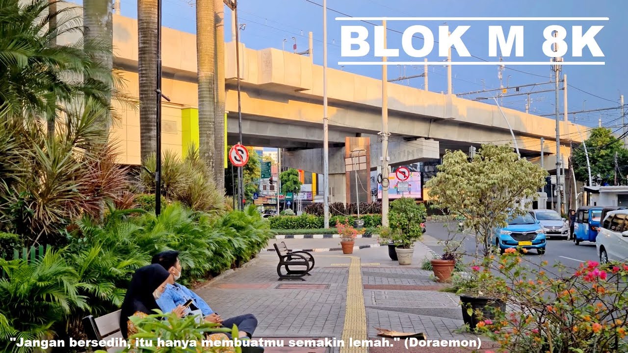 Walking Around JAKARTA 8K ~ BLOK M Jalan Bulungan Street around Blok M ...