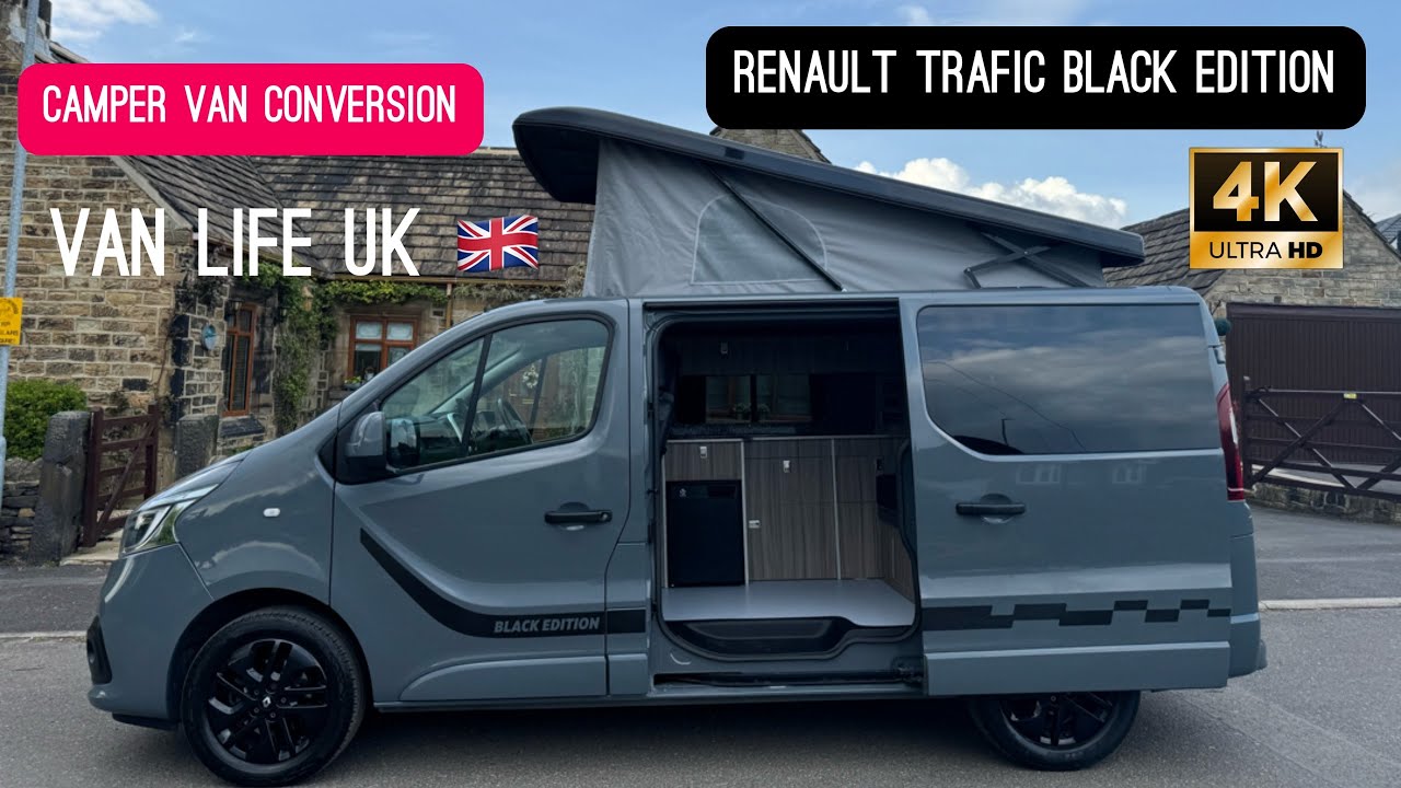 Camper Van Conversion - Renault Trafic Black Edition - Rock n Roll Bed ...
