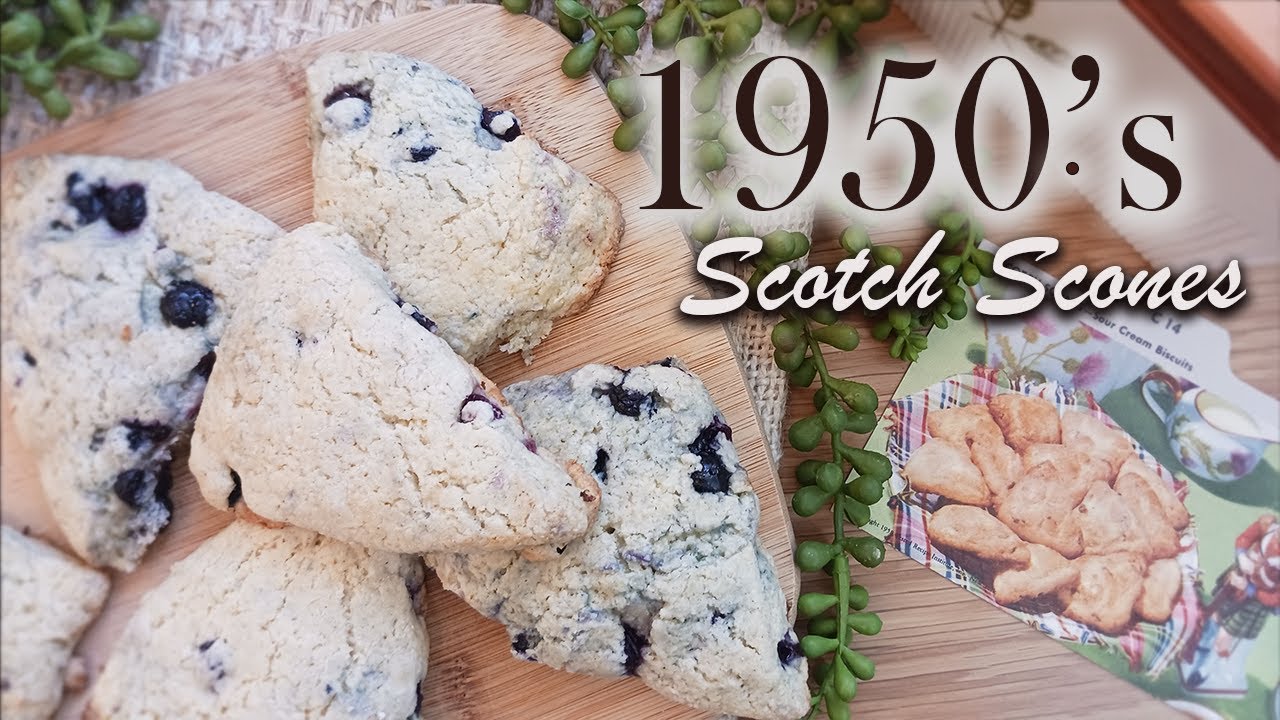 how to make VINTAGE SCOTCH SCONES 1950s - YouTube