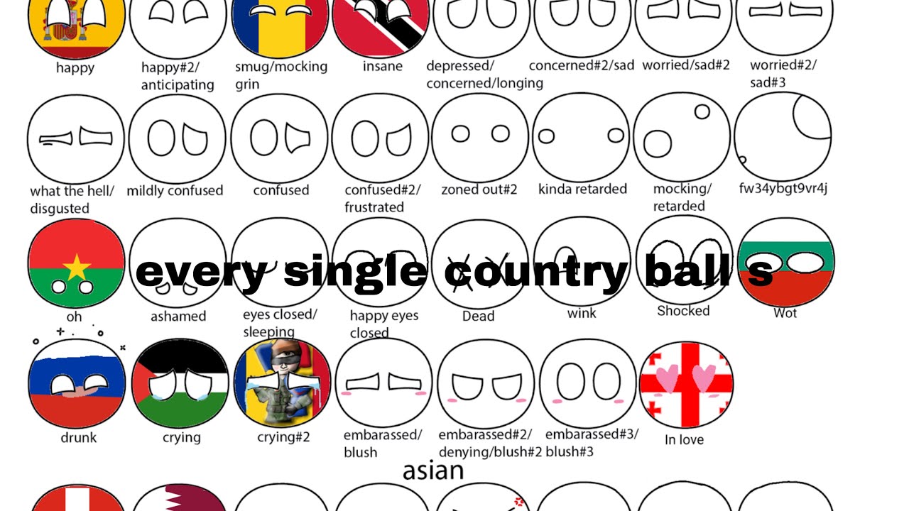 All of the episodes of country ball drawings - YouTube