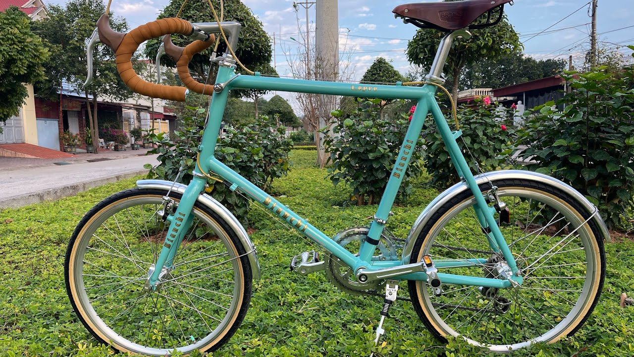 ( sold) Bianchi mini velo 9 đẹp suất sắc kính mời ace - YouTube