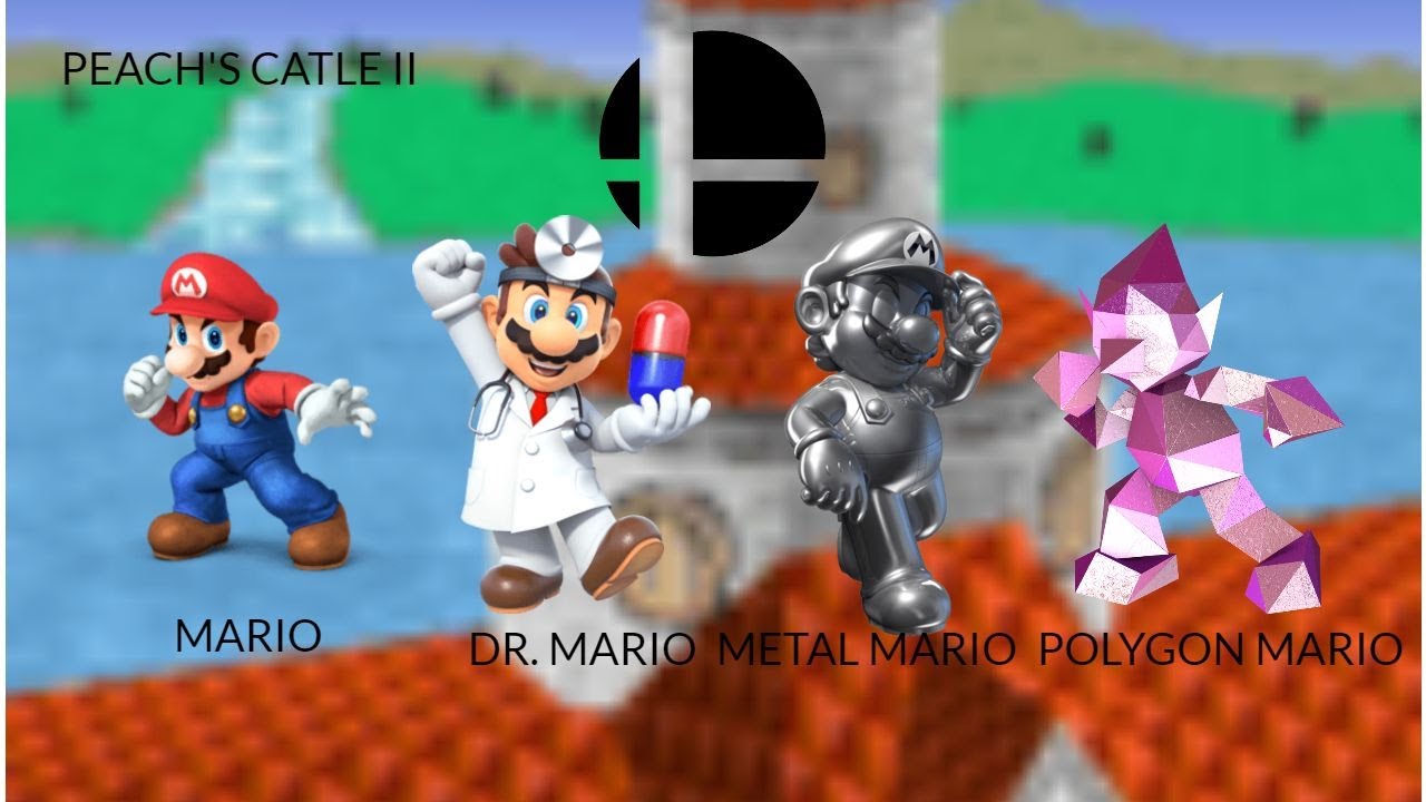 Smash Remix Battles #8: Mario and Dr. Mario vs Metal Mario and Polygon ...