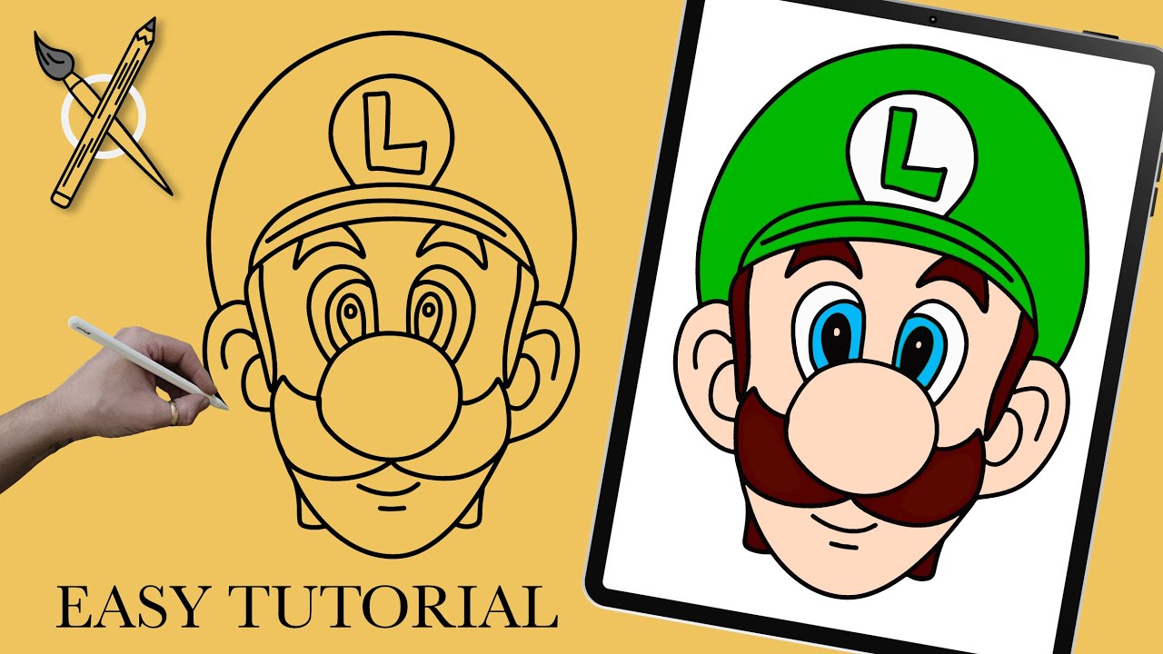 HOW TO DRAW LUIGI MARIO FROM THE SUPER MARIO BROS MOVIE! EASY STEP BY ...