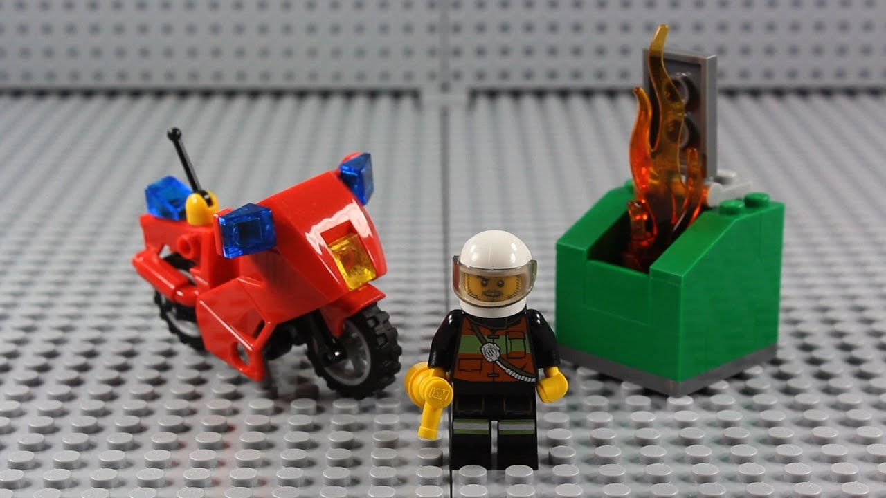 LEGO Set Review: City Fire Motorcycle (60000) from 2013 - YouTube