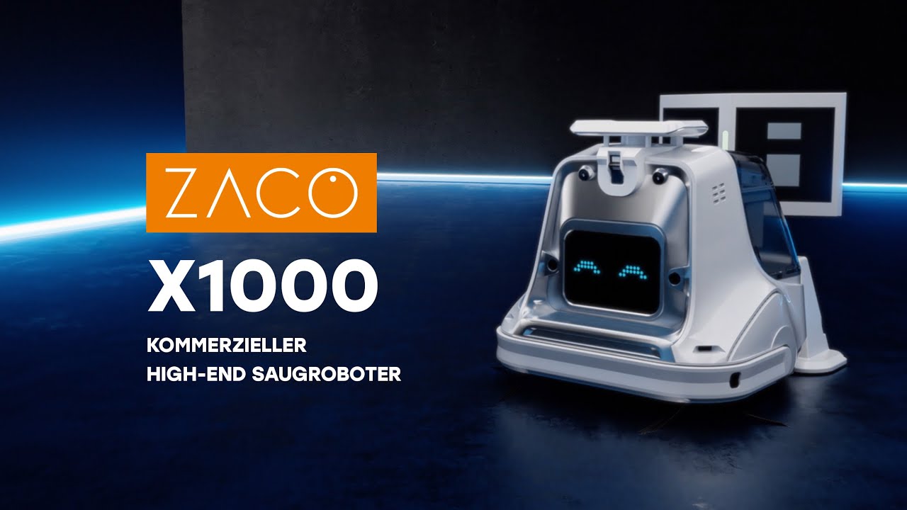ZACO X1000 KI-Saugroboter für Gewerbe und Haushalt // 1,000 m2 & 20,000 ...