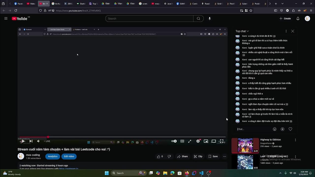 Stream cuối năm tám chuyện + làm vài bài Leetcode cho vui :^) - YouTube