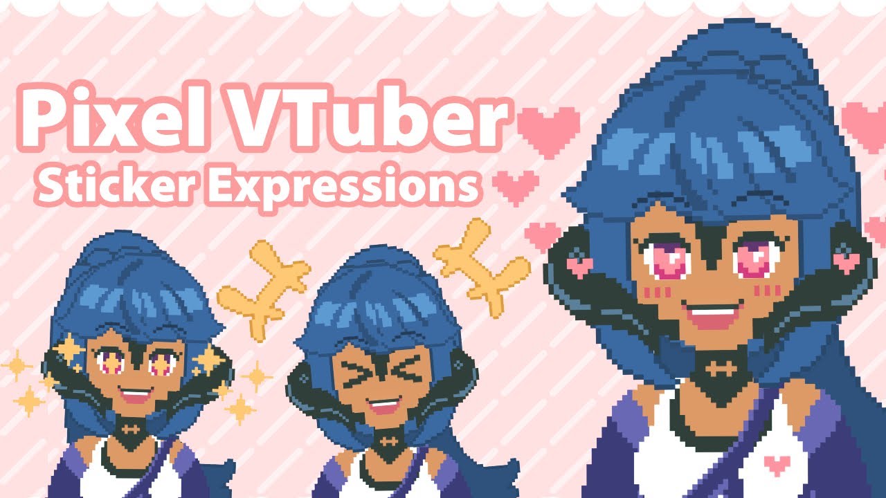 Pixel Vtuber Sticker Expressions![Live2D VTuber] - YouTube