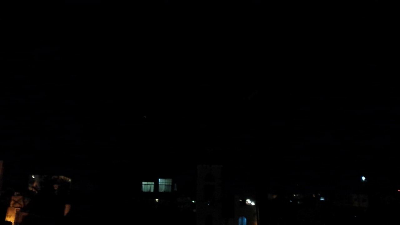 Night view from roof of Citadel Hostel Jerusalem, with Temple Mount ...