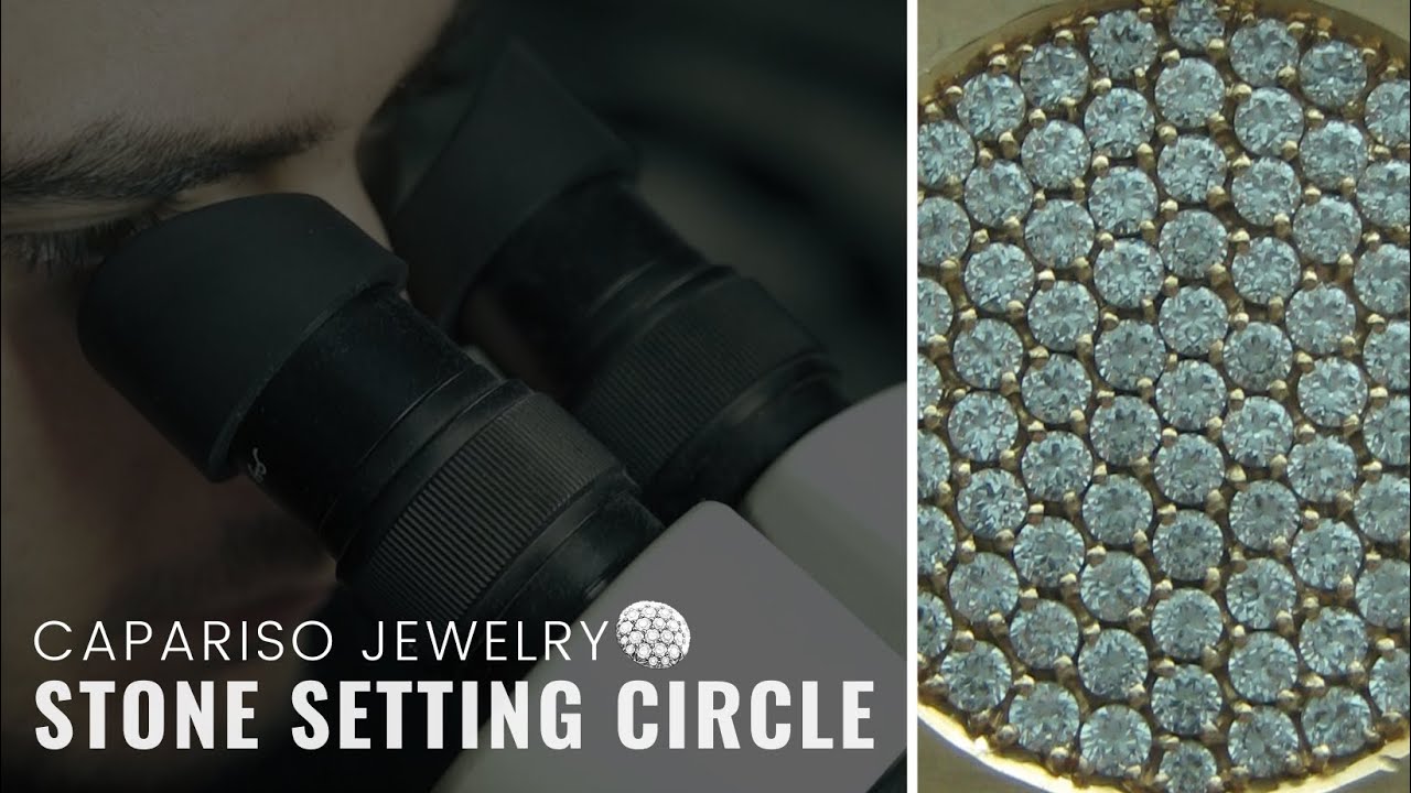 Stone setting | Circle macro pave - YouTube