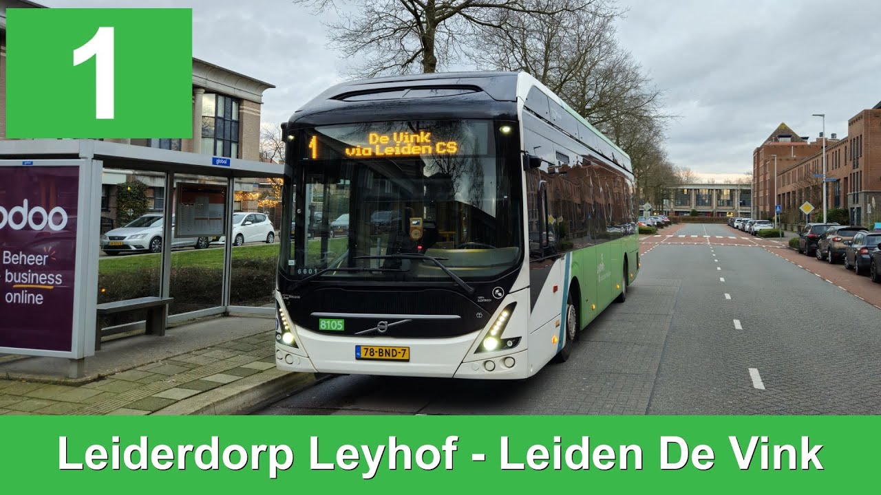 Qbuzz lijn 1: Leiderdorp Leyhof - Leiden De Vink | Qbuzz ZHN ...