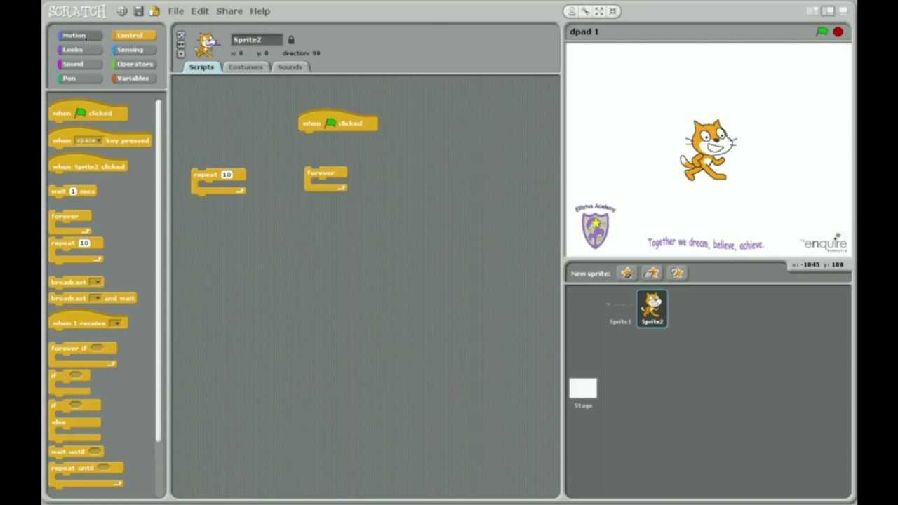 Scatch Coding Lesson - Lesson 1 - iMove (Version 1.4) - YouTube