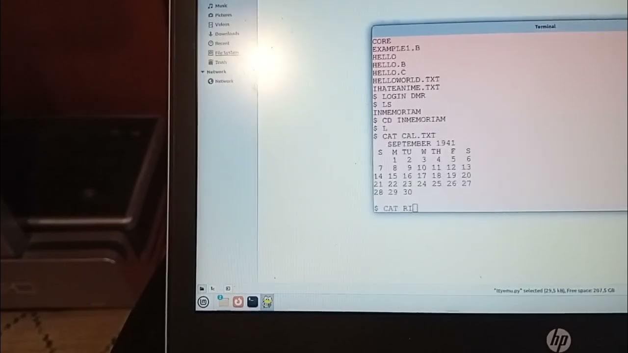 Simulated PDP-11 running Unix V7 - YouTube