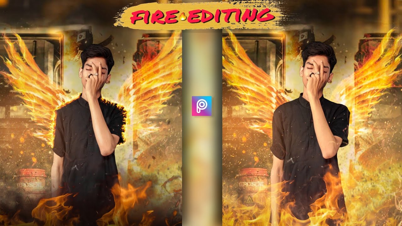 Fire 🔥 photo editing in PicsArt step by step tutorial - YouTube