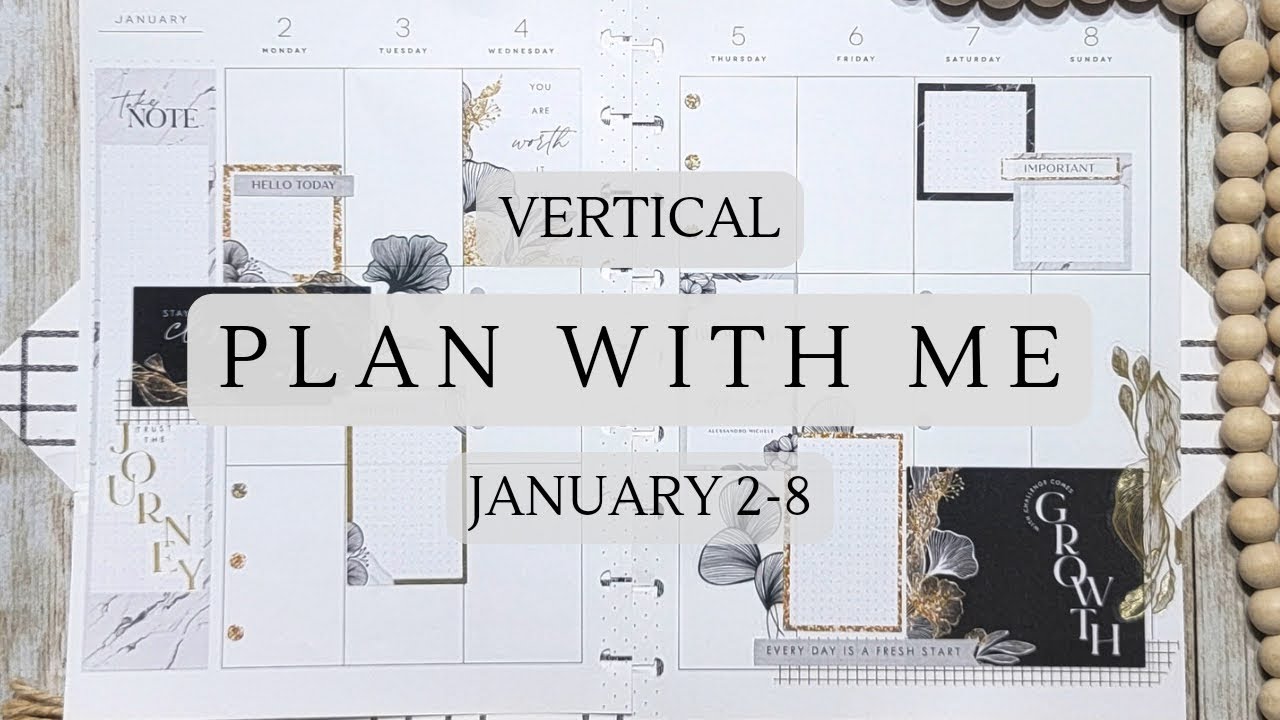 Plan With Me | The Happy Planner | Vertical | January 2-8 - YouTube