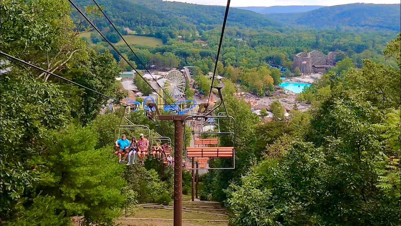 Knoebels Amusement Park Scenic Skyway Full Ride! Filmed in 4K - YouTube