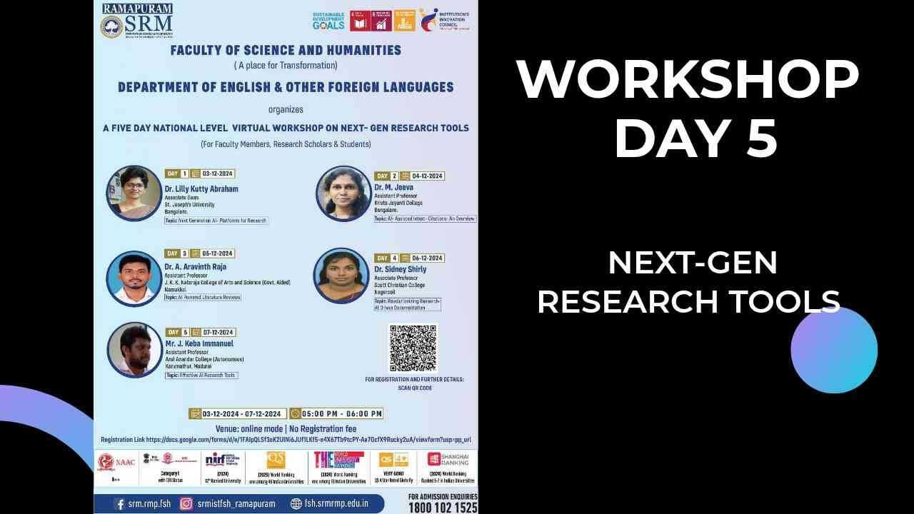 DAY 5 - A FIVE DAY WORKSHOP ON NEXT-GEN AI TOOLS - YouTube