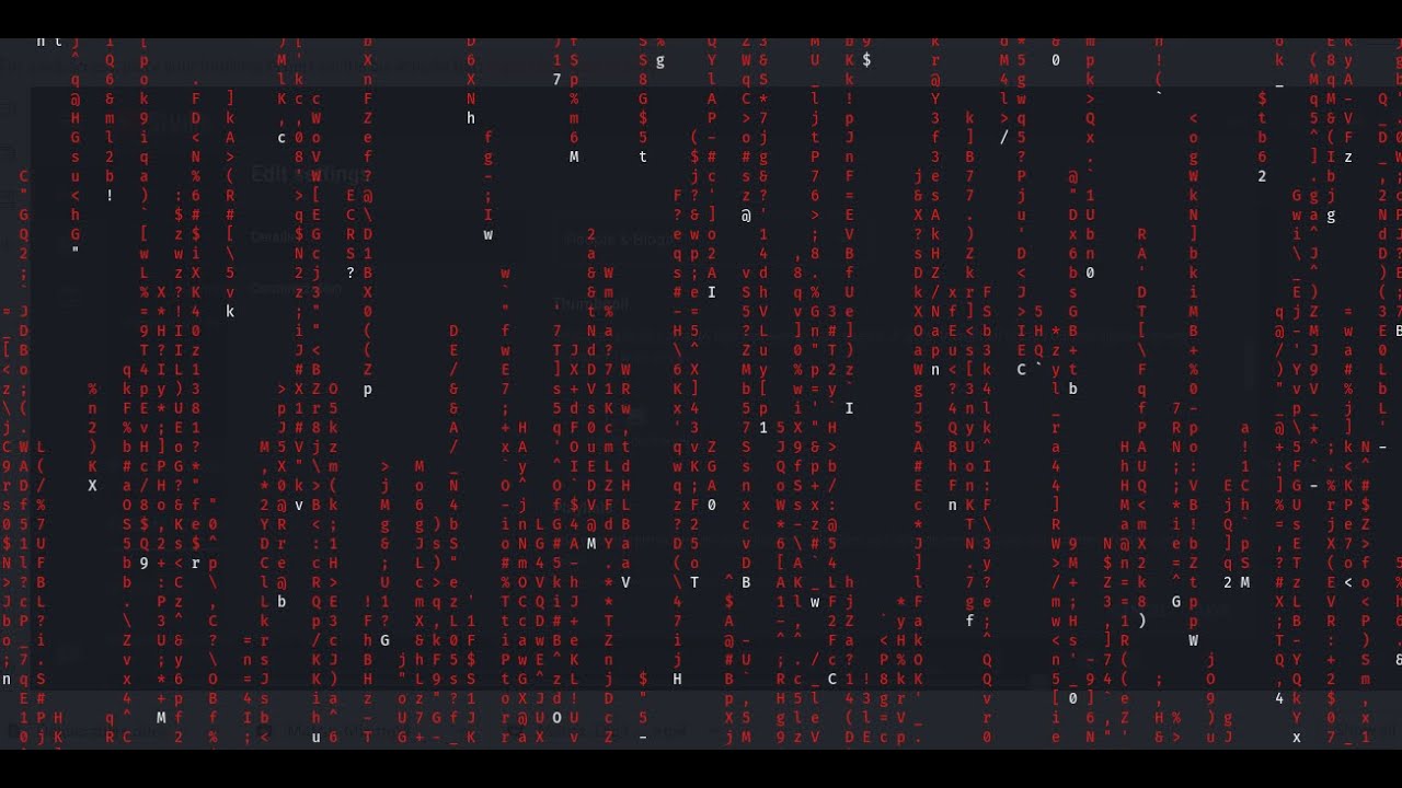 Red Matrix Digital Rain Ambiance - YouTube