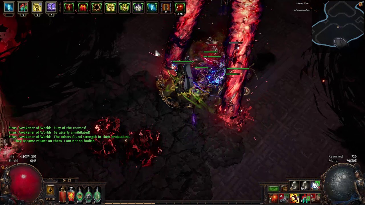 POE champion, pure phys impale ST build, sirus - YouTube