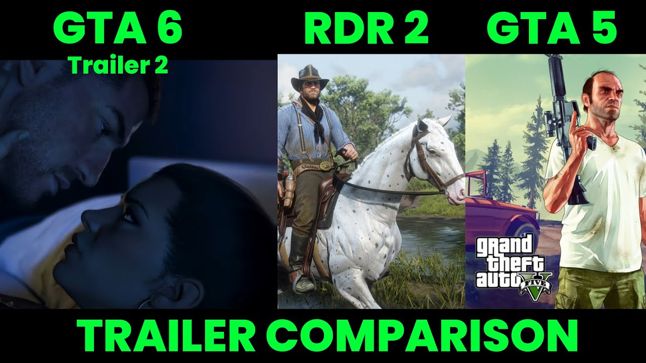 GTA 6 Trailer 2 vs RDR2 vs GTA 5 | Ultimate Comparison - YouTube