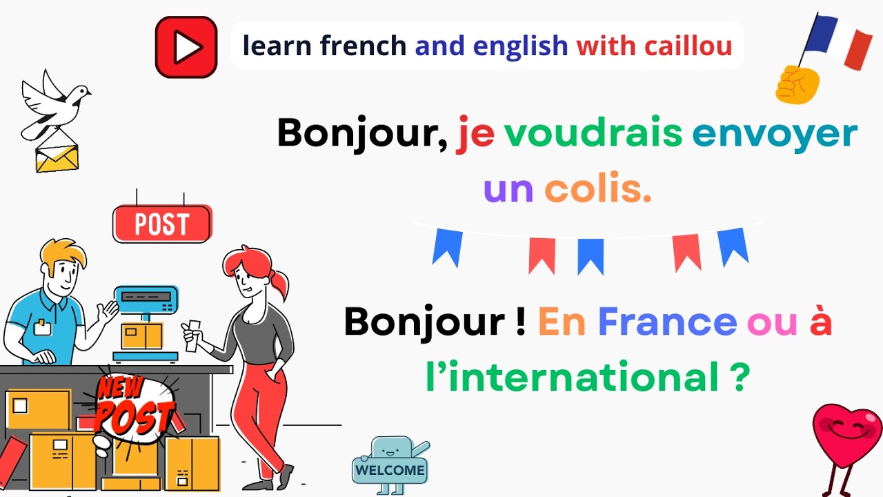 📮 Apprenez le Français Facilement avec des Dialogues à la Poste 🇫🇷 ...