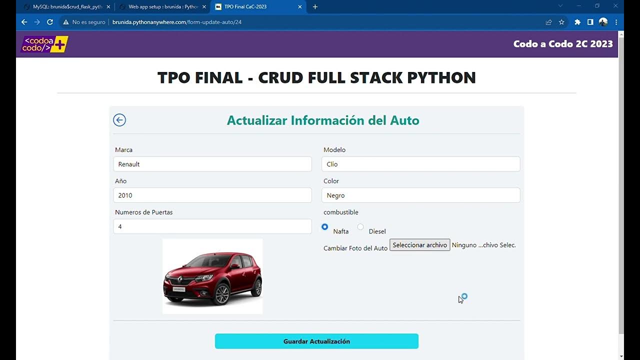 TP Final - Codo a Codo - Full Stack Python - YouTube