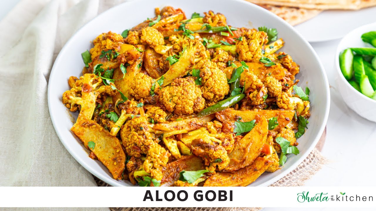 Dry Aloo Gobi Recipe (Punjabi Style)| Potatoes and Cauliflower Curry ...