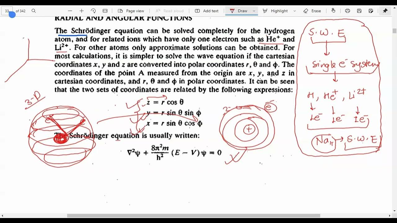 Part - 8 Radial and Angular wave function JD LEE concise inorganic chemistry book explanation ...
