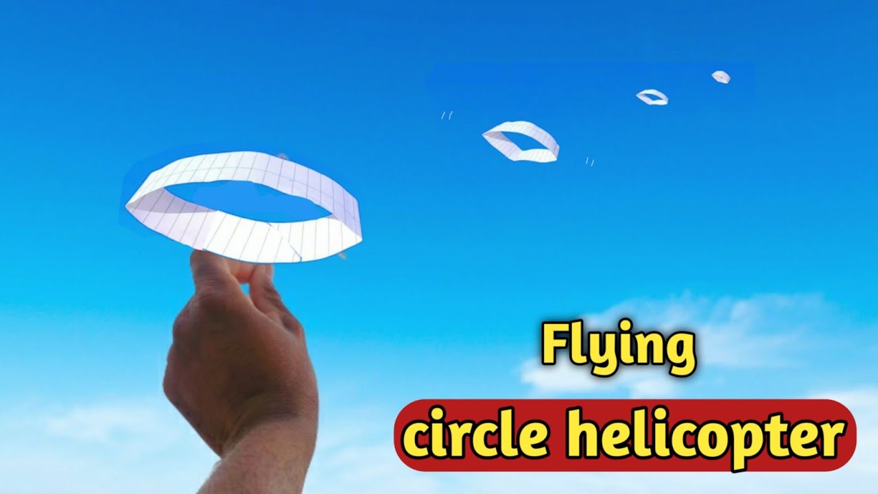 paper helicopter flying toy | best paper circle plane | notebook paper ...