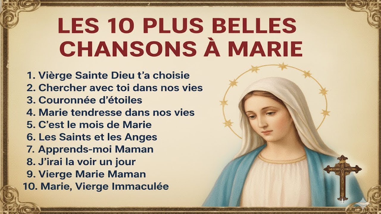 Les 10 plus belles chansons à Marie 🎶 Prières et chants pour la Vierge ...