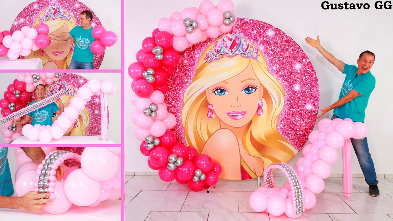 Cumpleaños BARBIE 😍👍 decoración con globos para cumpleaños - arco de ...