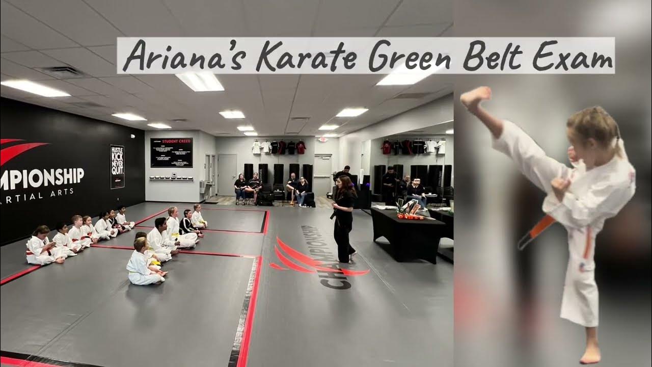 Ariana’s #Karate Green Belt Exam! 🥋💚 - YouTube