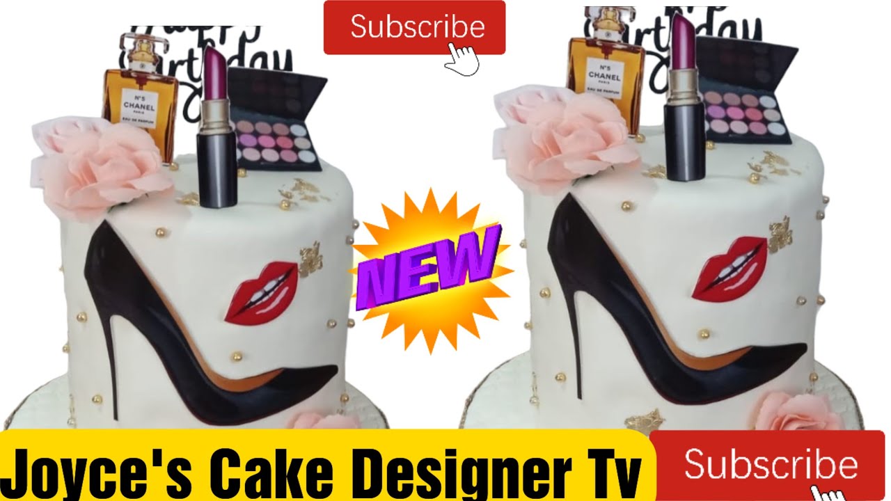 Watch me How I Decorate This Beautiful Makeup 💄 Birthday Cake #Joyce's ...