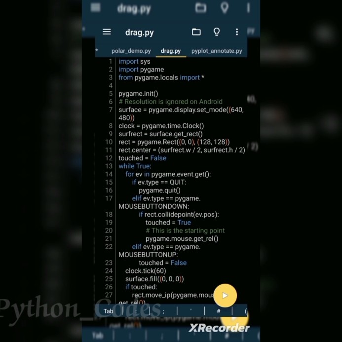 Pygame in Python #python_codes #coding #pygame #game #shorts #youtube #youtubeshorts - YouTube