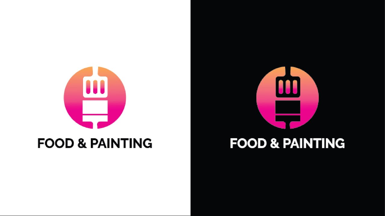 COMBINATION MARK LOGO // FOOD AND PAINTING LOGO DESIGN - YouTube