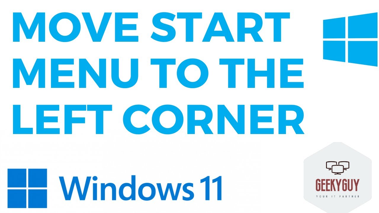Move Start Menu from Center to Left - Windows 11 - YouTube