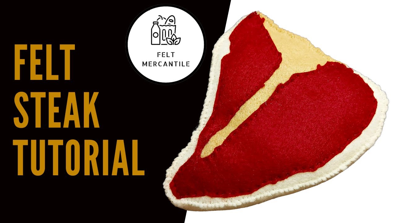HOW TO MAKE A FELT FOOD STEAK - DIY Pretend Play Food Tutorial - YouTube