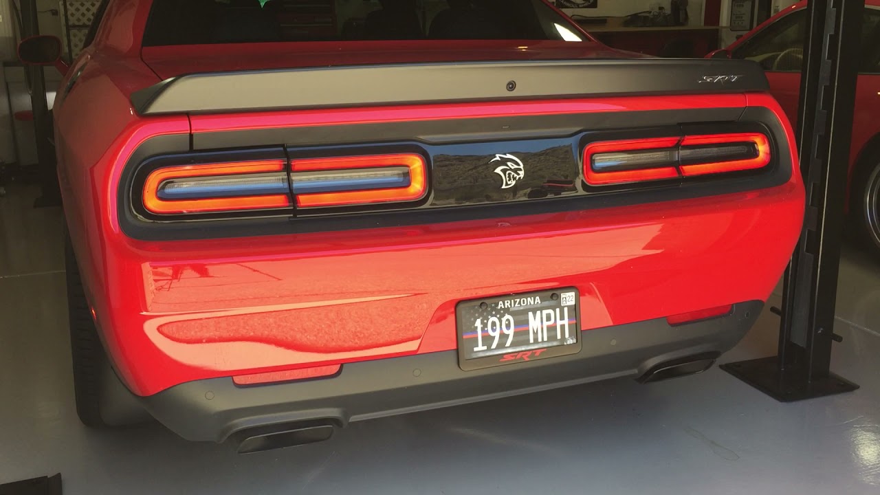2015 Dodge Challenger Hellcat ‘Red Key’ Cold Start & Rev - YouTube