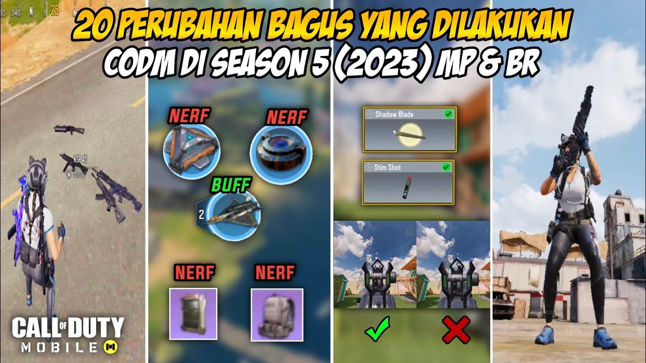 20 perubahan bagus yang dilakukan codm di season 5 (2023) MP dan BR ...
